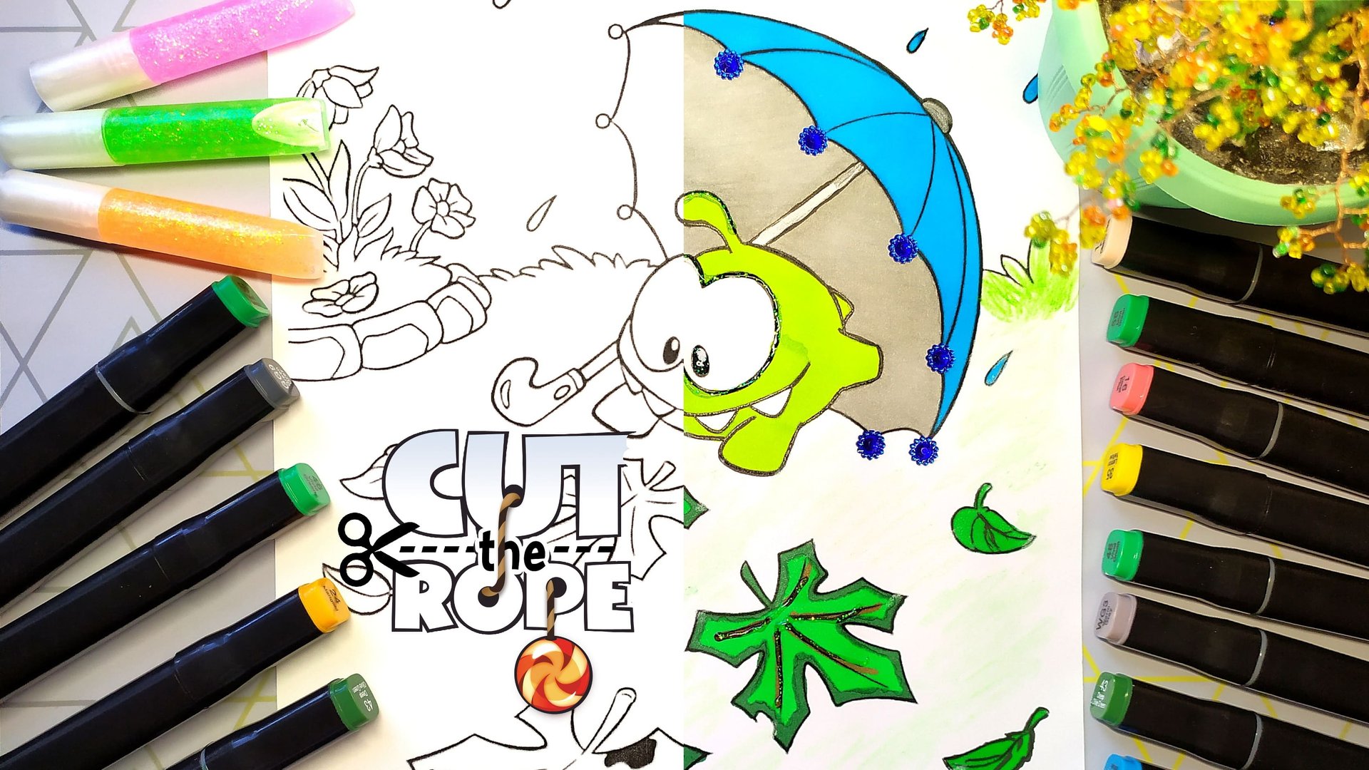 Раскраска Приключения Ам Няма. Видео для малышей