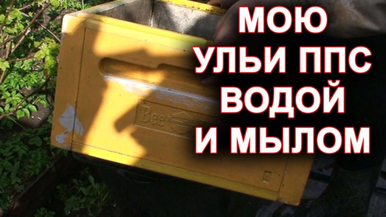 Мою ульи ППС водой и мылом.( bee-box ).