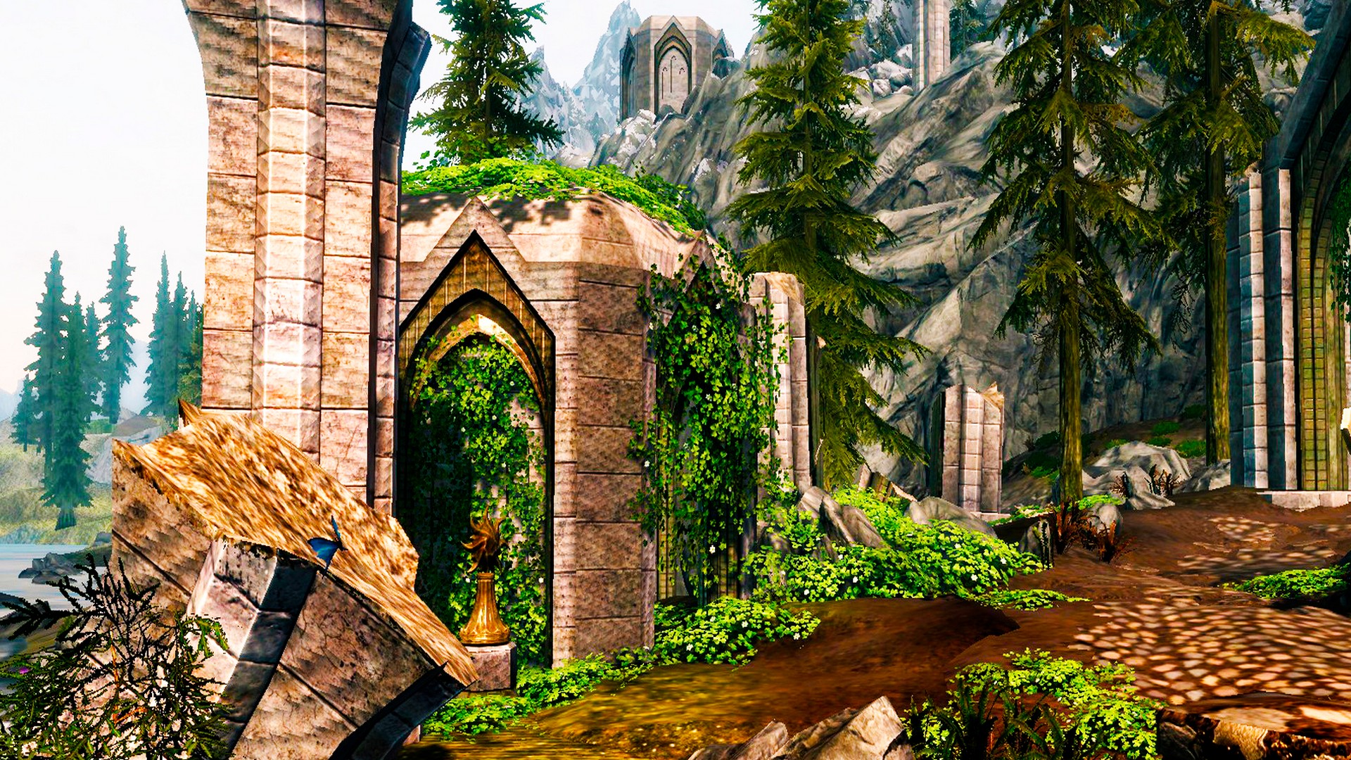 Снова эльфийские руины. Skyrim Paladin Edition #23