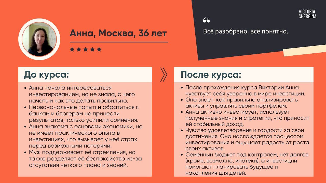 Путь Анны: от новичка до уверенного инвестора