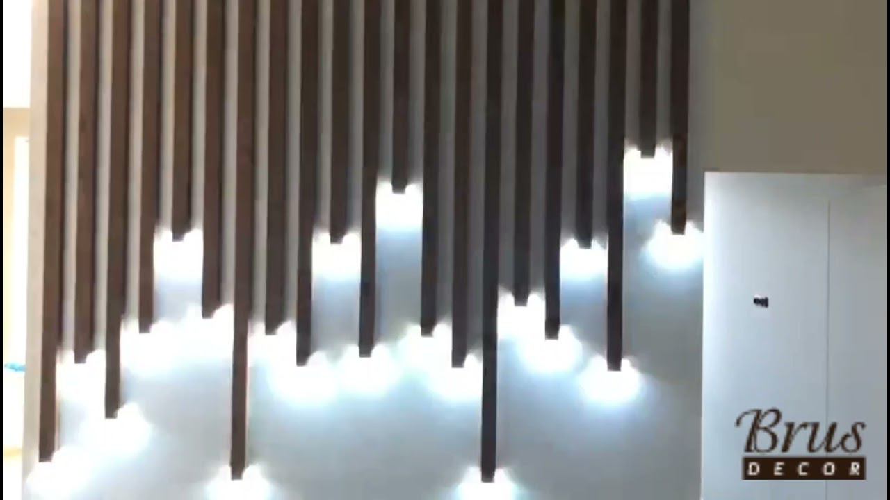 Рейки на стену с точечными светильниками