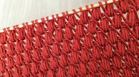 ??Супер простой узор крючком для  тунисского вязания