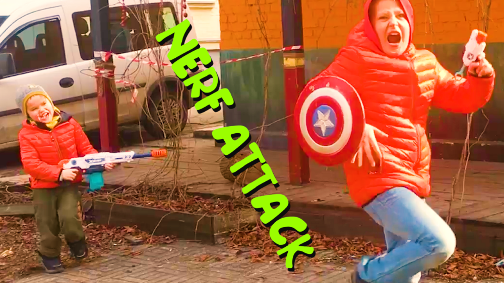 Детские стрелялки из нёрфов  - ЧЕЛЛЕНДЖ - кто больше собьет уток! НЁРФ стрелялки видео для детей