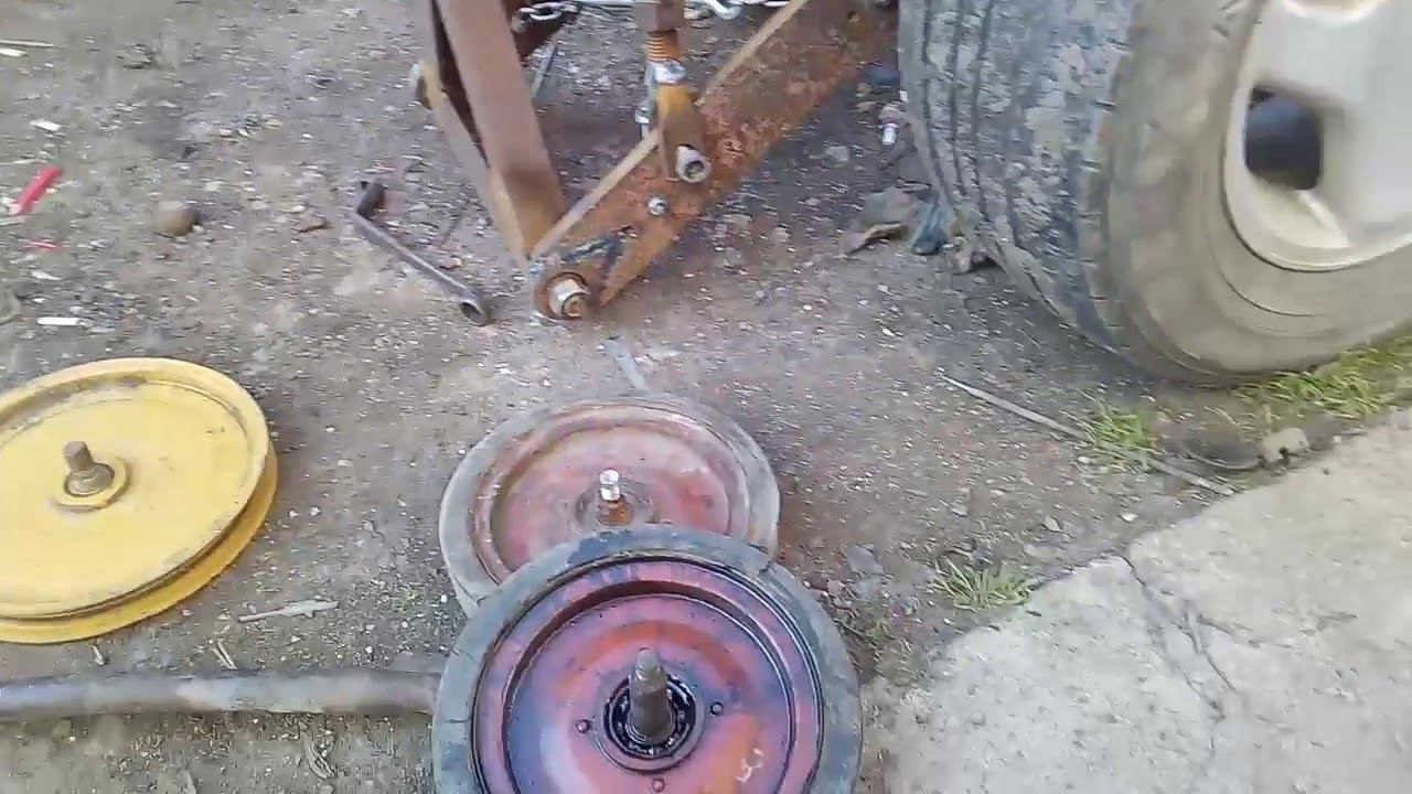 Опорные колёса на сцепку минитрактора