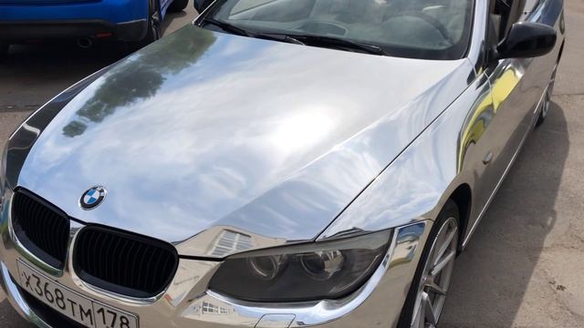 BMW 3 Cabrio Автовинил Хром Chrome Silver Nippon