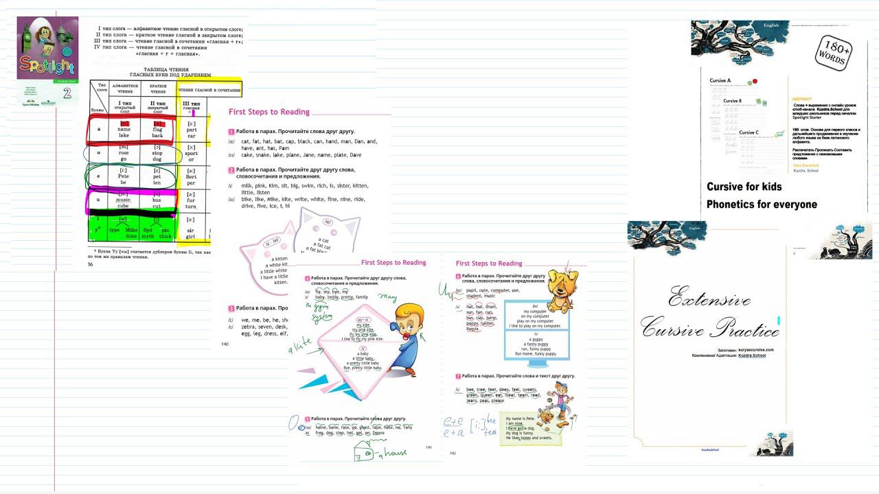 21.Spotlight Starter Preparation. Phonetics 4. Spotlight 2 pp.140-141. Чтение  E, Y, O, U и  EE, EA