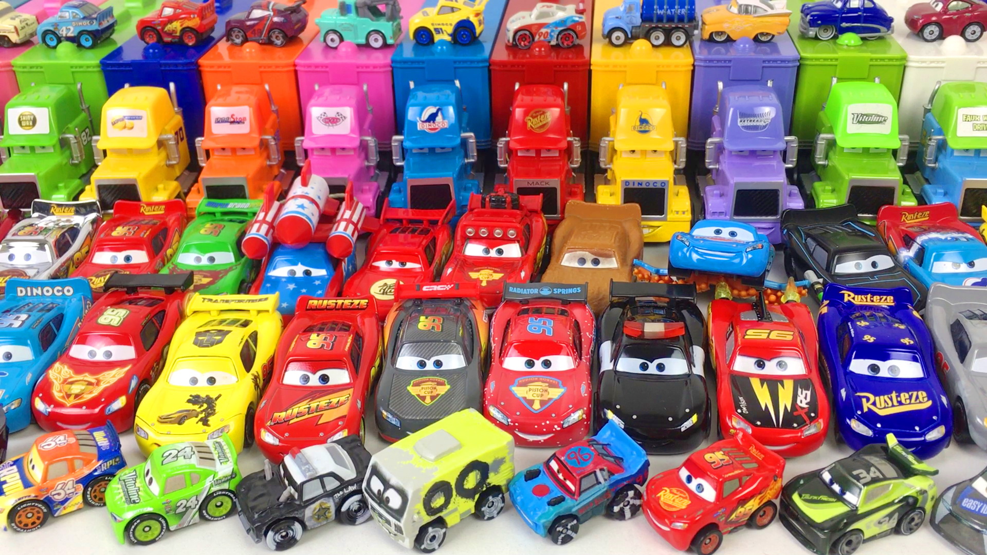 Тачки Маквин Машинки Мини Гонщики Распаковка Новых Игрушек Дисней