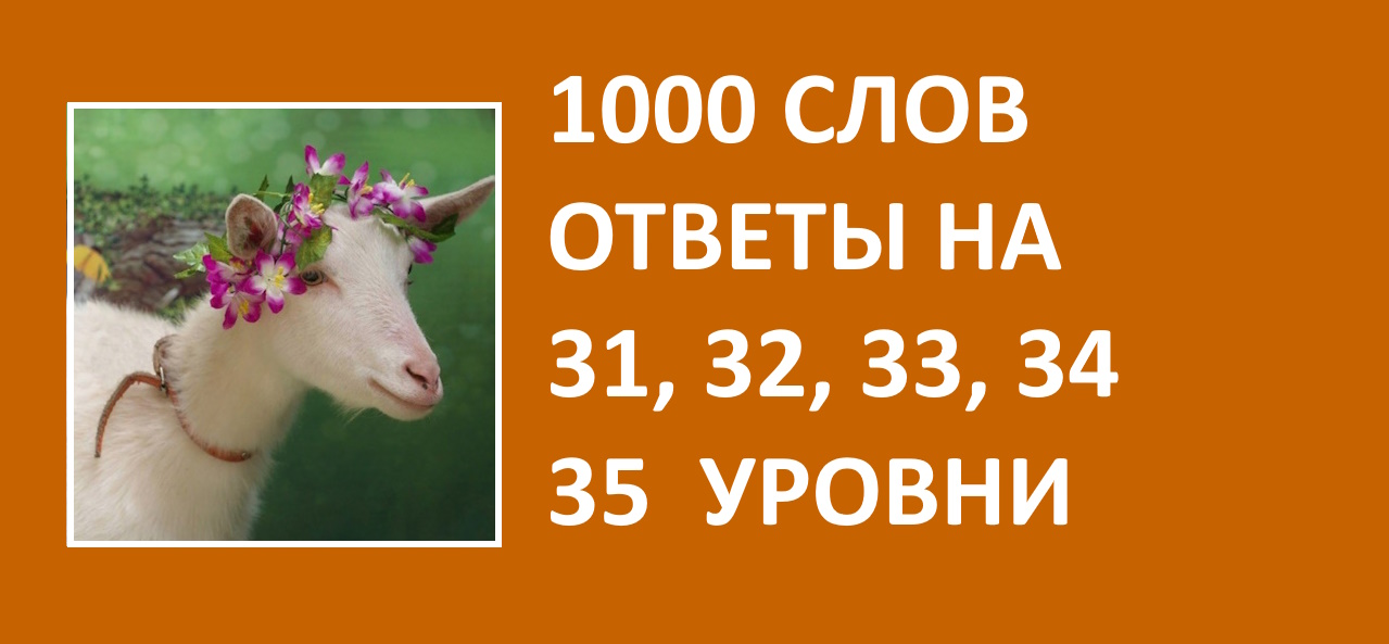 Игра 1000 слов ответы на 31, 32, 33, 34, 35 уровни