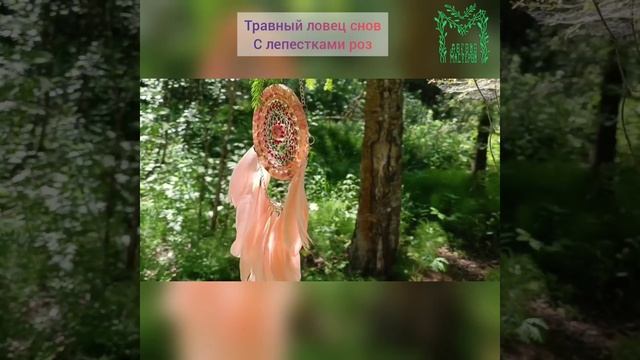 ловец снов с лепестками роз.