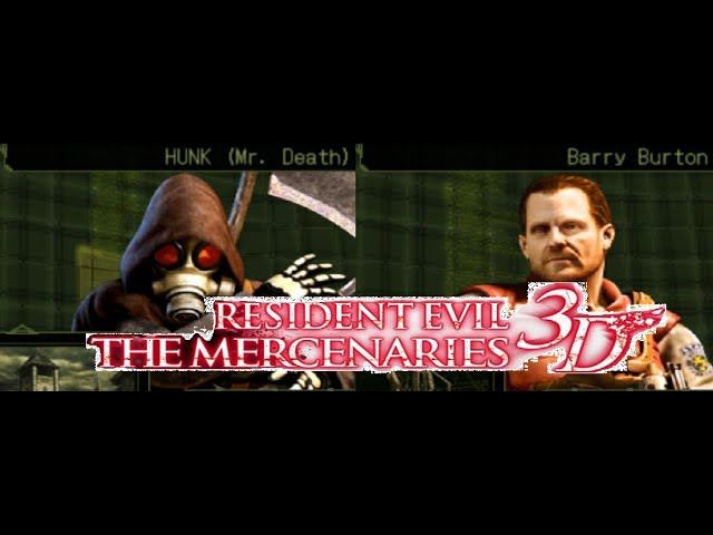 Resident Evil: The Mercenaries 3D (Nintendo 3DS) Hunk & Barry Gameplay