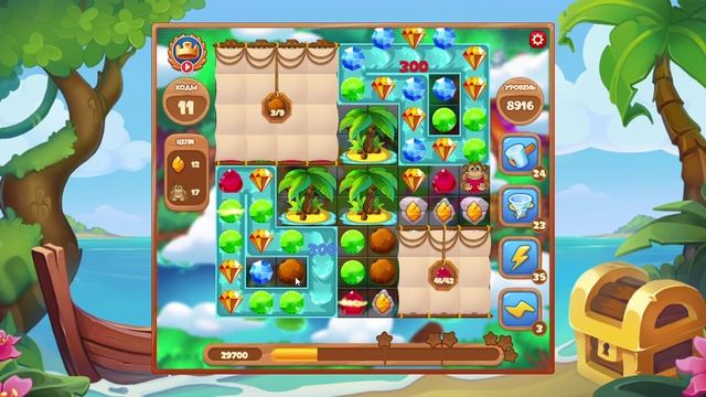 Как пройти уровень 8916 в игре Сокровища Пиратов