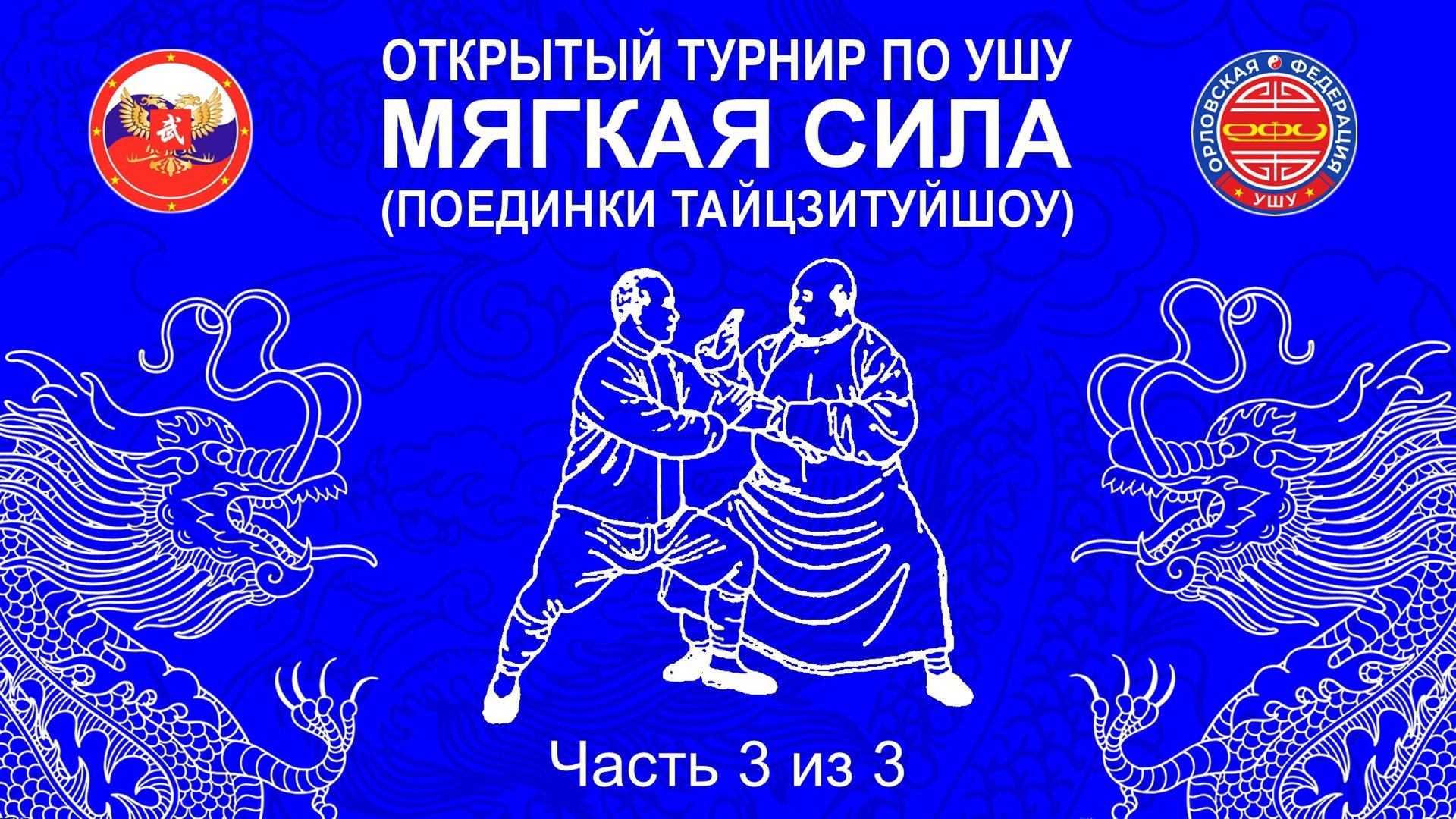Турнир по ушу "Мягкая сила" 2024 года (поединки тайцзитуйшоу). Часть 3 из 3