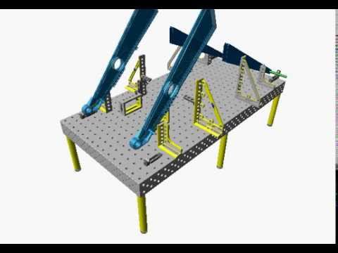 Сборка конструкции для сварки на столе Demmeler