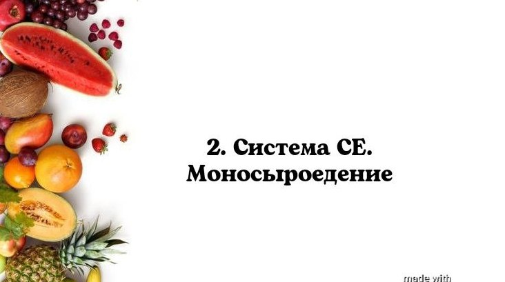 2.  Система СЕ. Моносыроедение