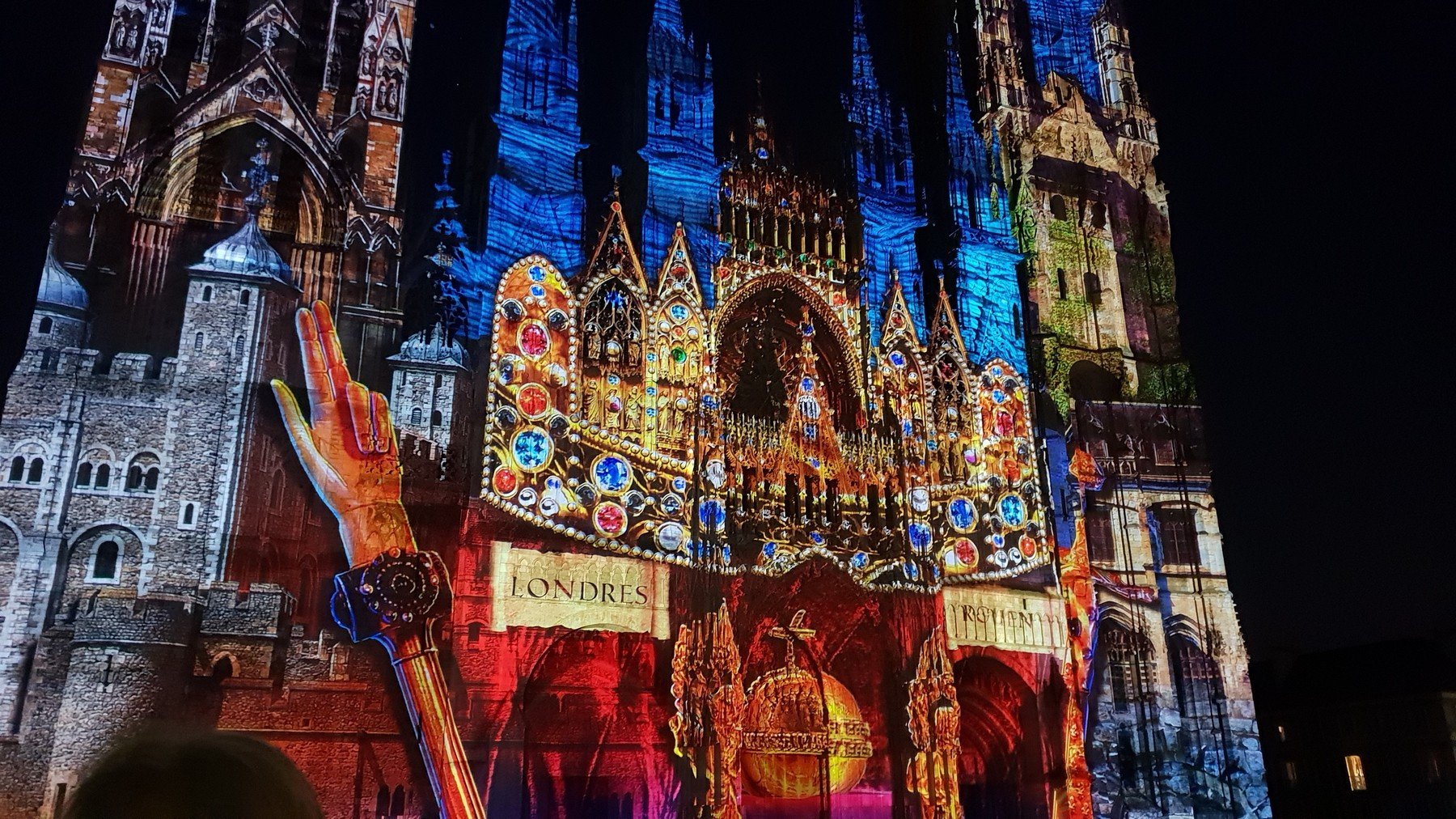 201807 Франция Руан Лазерное шоу Часть 2