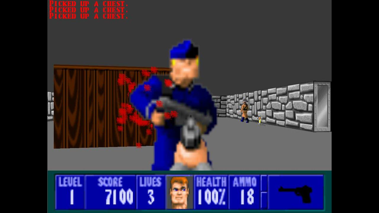 Прохождение Wolfenstein 3D Эпизод 3 Умри фюрер Умри Рейхстаг #19