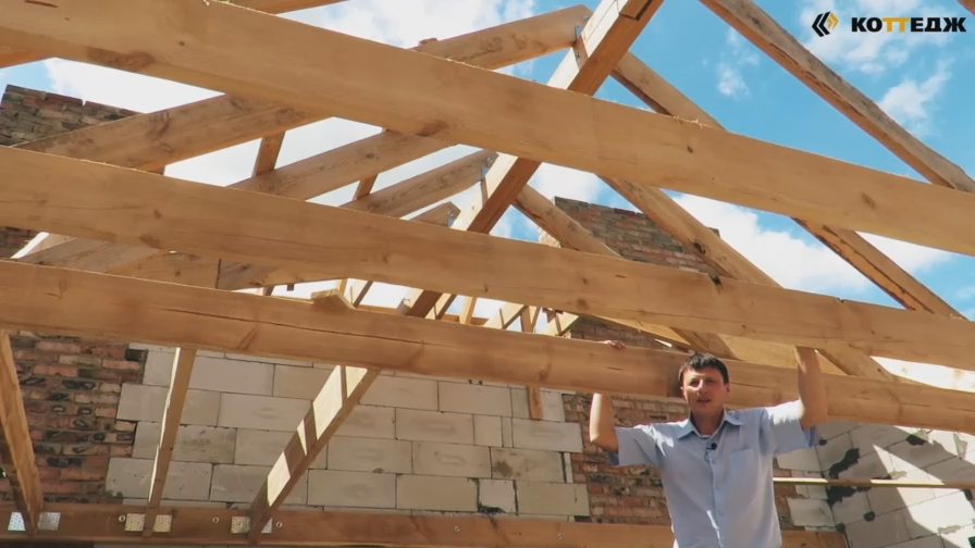 Дом из газобетона. Часть 5. Устройство кровли 1-этап