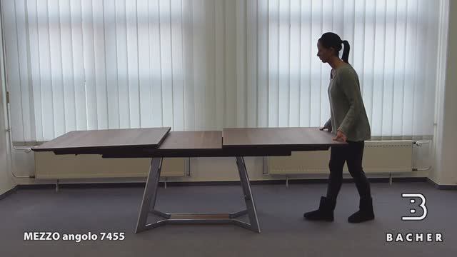 Стол Mezzo angolo 7455. Механизм раскладывания стола