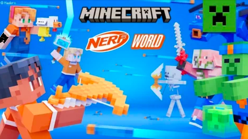 играю в Minecraft NERF WORLD (данное видео было загружено на YouTube