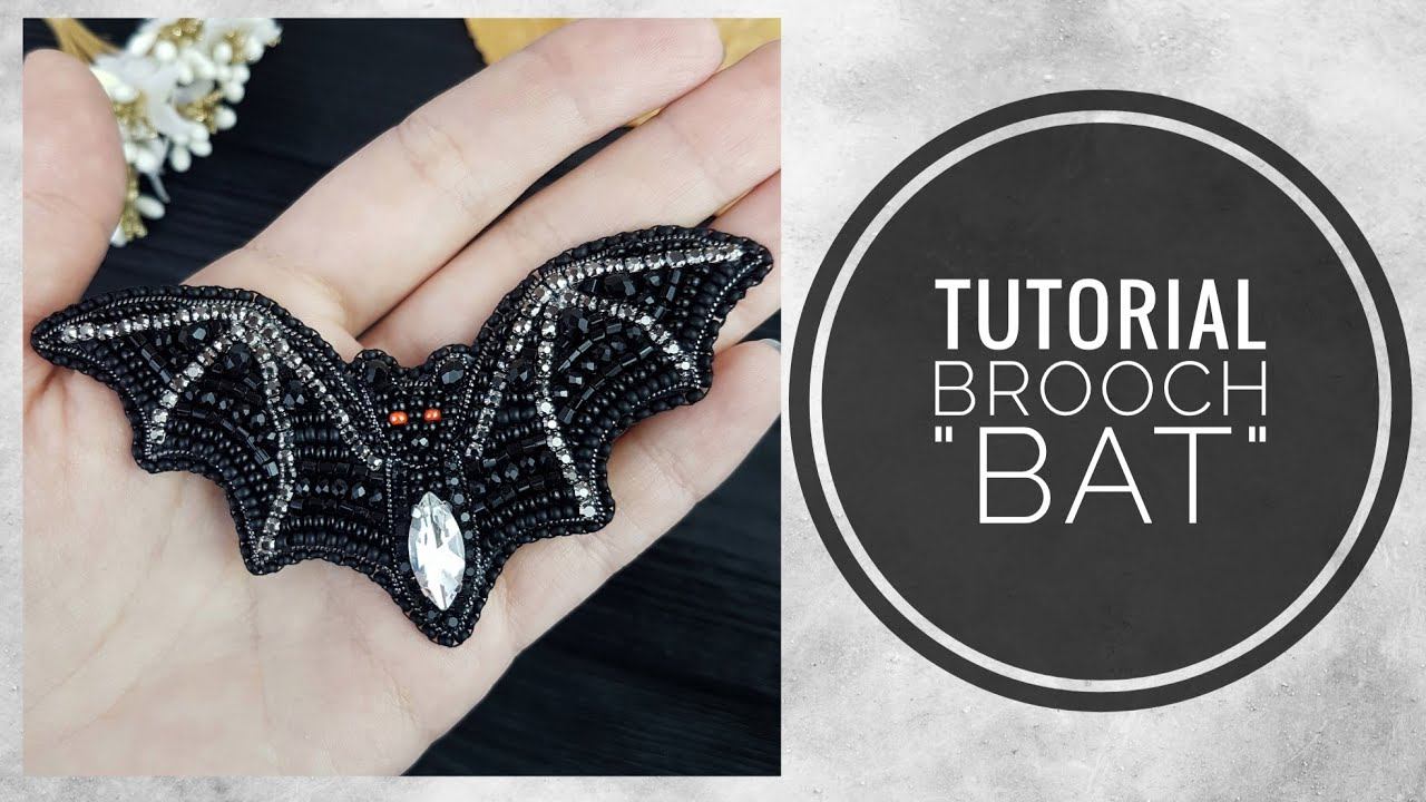 #МК - Брошь "Летучая мышь" из бисера | #Tutorial - Beaded brooch "Bat"
