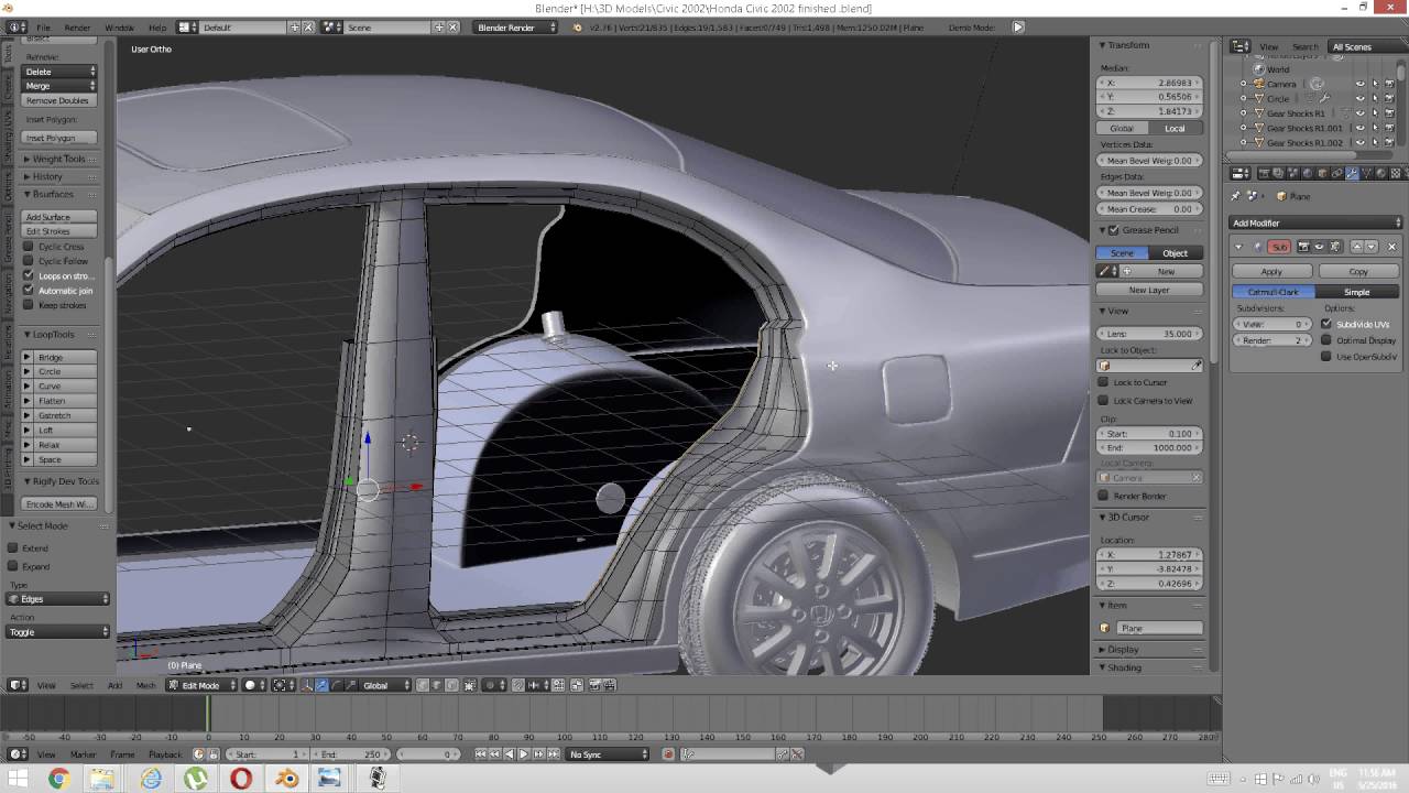 Графический дизайн. Blender. Машина.mp4
