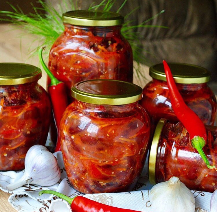 Простой Салат с Фасолью на Зиму ? Быстрая фасоль в томатном соусе с овощами ?