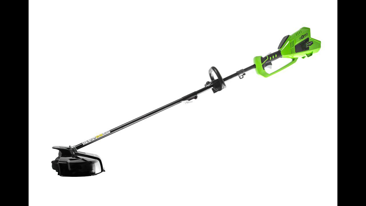 Установка стального диска на триммер Greenworks 40V