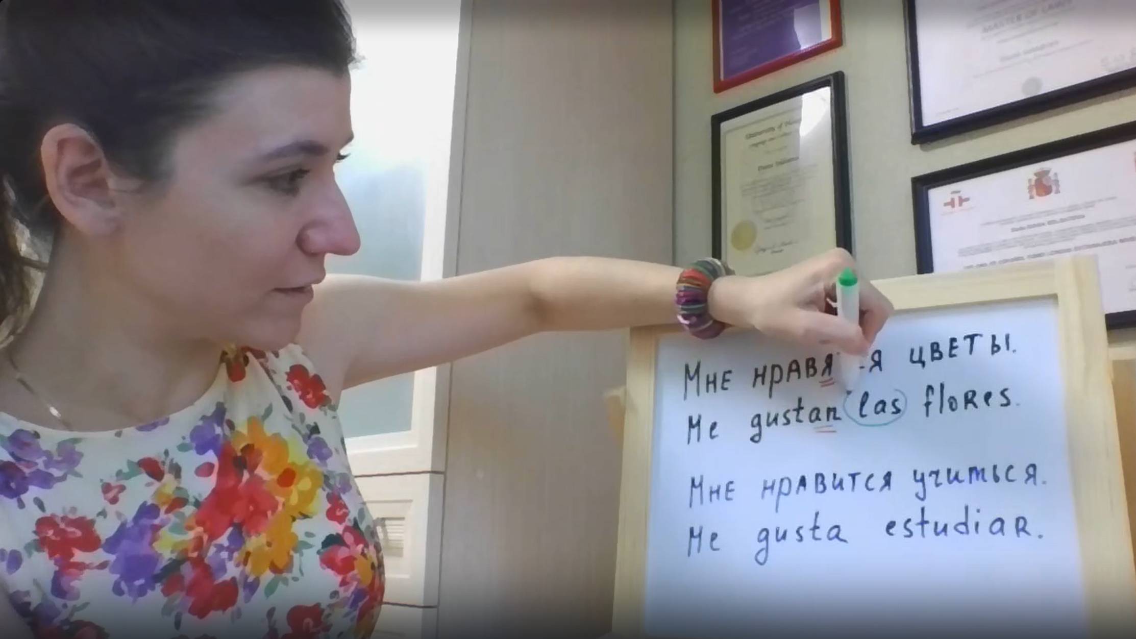 ВИДЕОУРОК ПО ТЕМЕ: "МНЕ НРАВИТСЯ" VS "ME GUSTA".