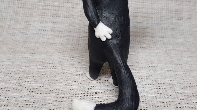 Фигурка Кот Ученый из мультфильма Иван Царевич и Серый Волк. Статуэтка кот из полимерной глины.