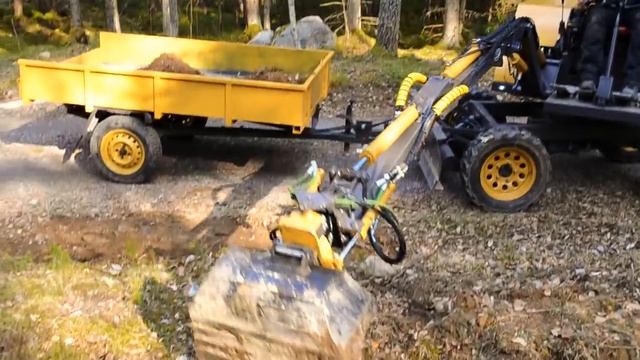 Самодельный экскаватор Федор и его прицеп (часть 2)