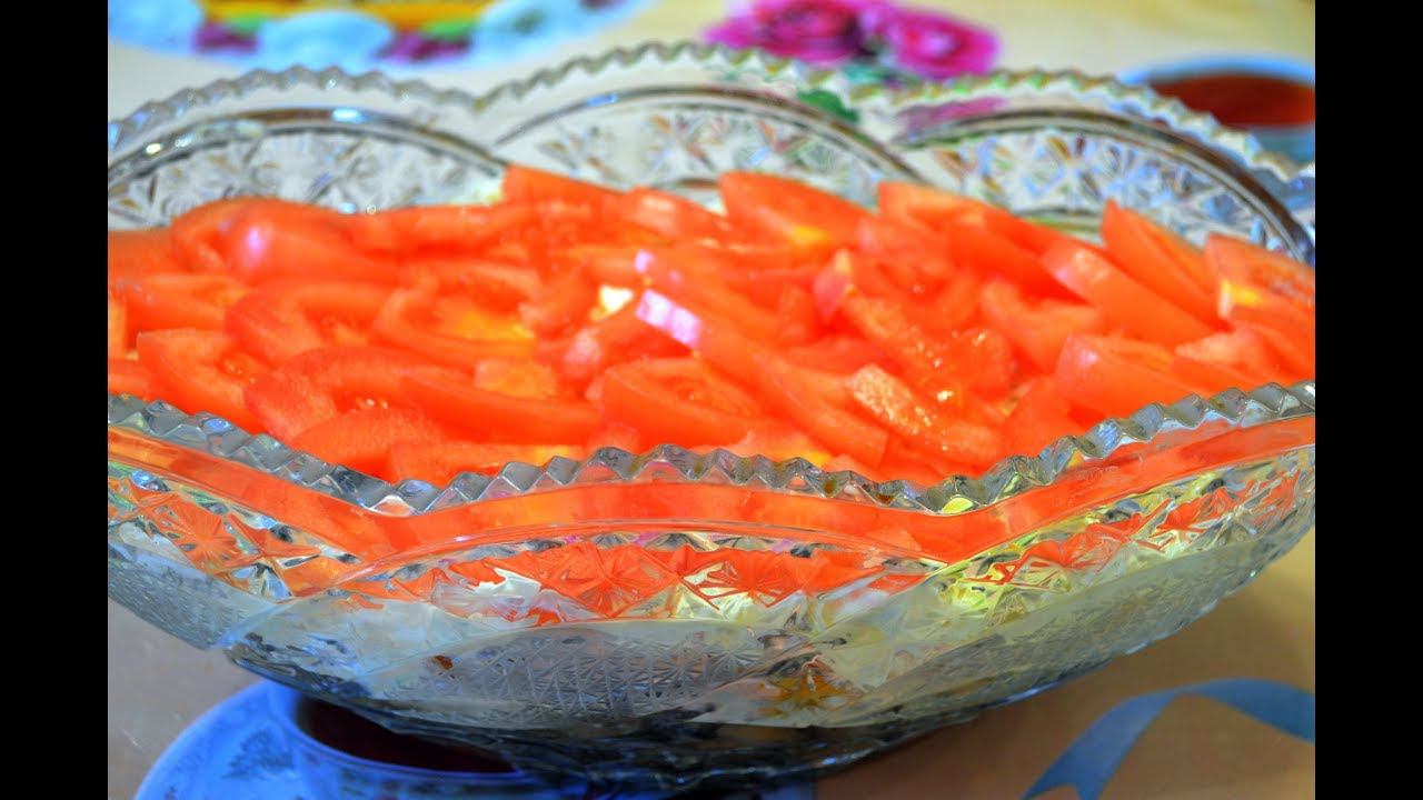 Слоеный салат Любимый муж./Layered salad.
