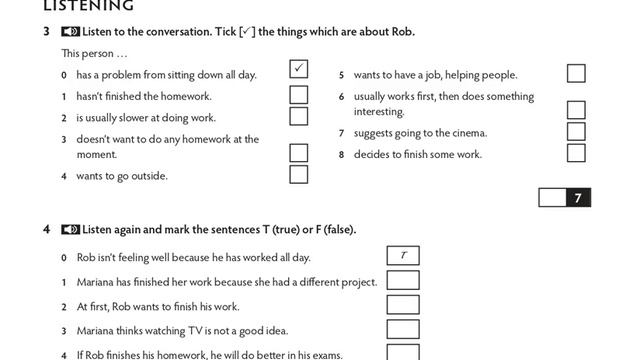 Подростки, уровень 1, аудирование 11