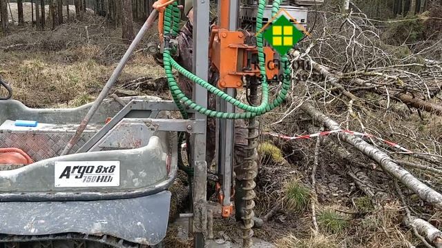 Геологическая разведка в лесу, на болоте, под строительство коттеджа