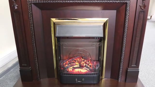 Каминокомплект Alexandria с очагом Majestic BR махагон коричневый антик ВИДЕООБЗОР