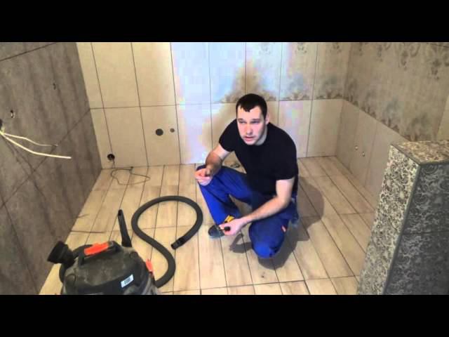 Подготовка к затирке швов (уборка)