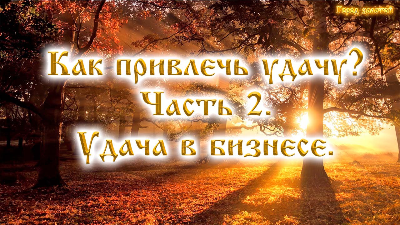 Инсайд. Как привлечь удачу? ч.2. Удача в бизнесе. Серафим Саровский.