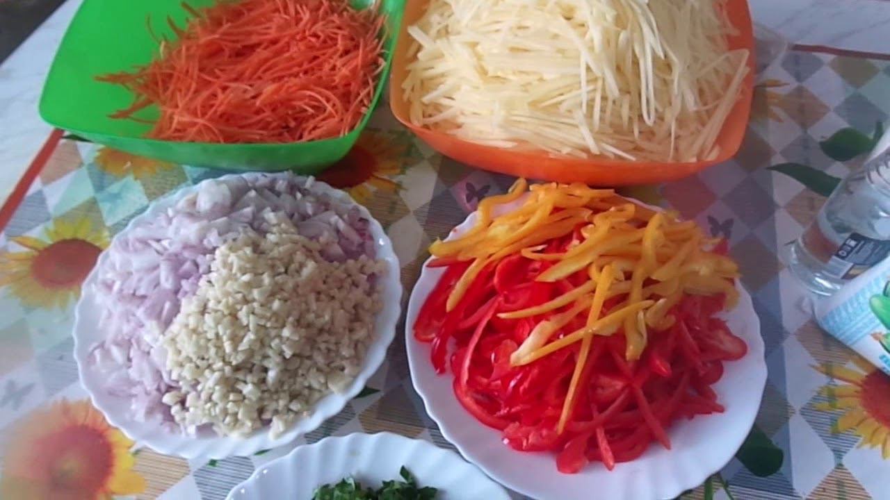 Кабачки по - Корейски - Готовлю Очень Вкусную Закуску на Зиму за 20 мин.