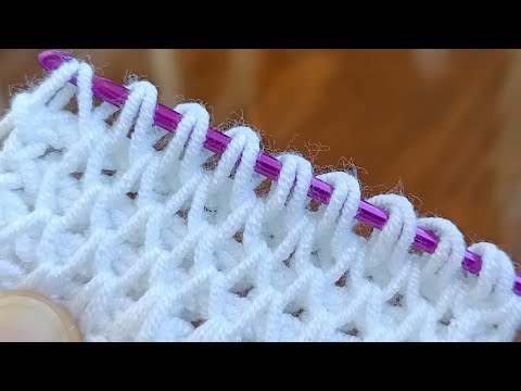 Этот узор крючком заменит вам спицы! Плотный, ровный и невероятно простой. Тунисское вязание