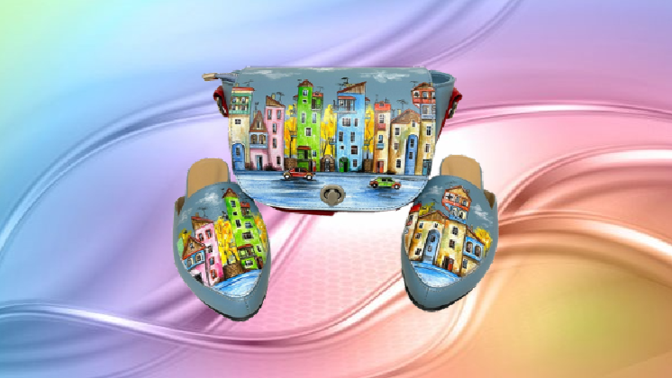 Комплект сатчел и мюли "Городок" Pelle Volare