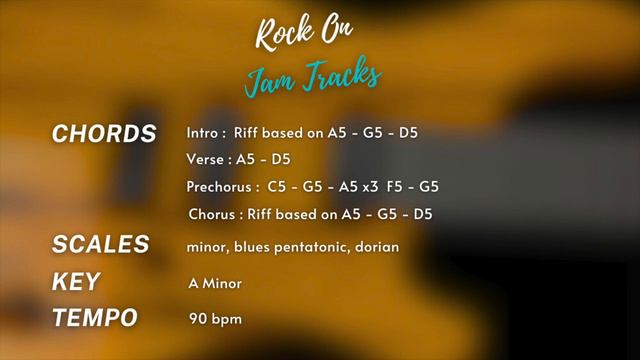 Smokin' Crunchy Rock Backing Track For Guitar In A Minor