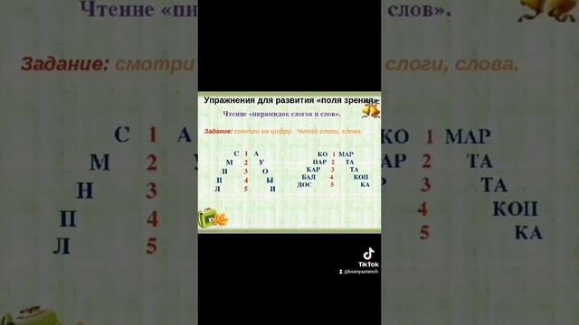 Поле зрения. Скорочтение.