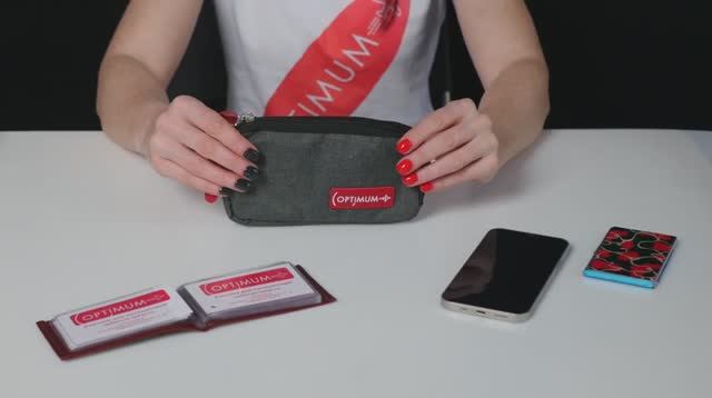 Кошелёк на пояс, темно- серый - OPTIMUM (wallet)