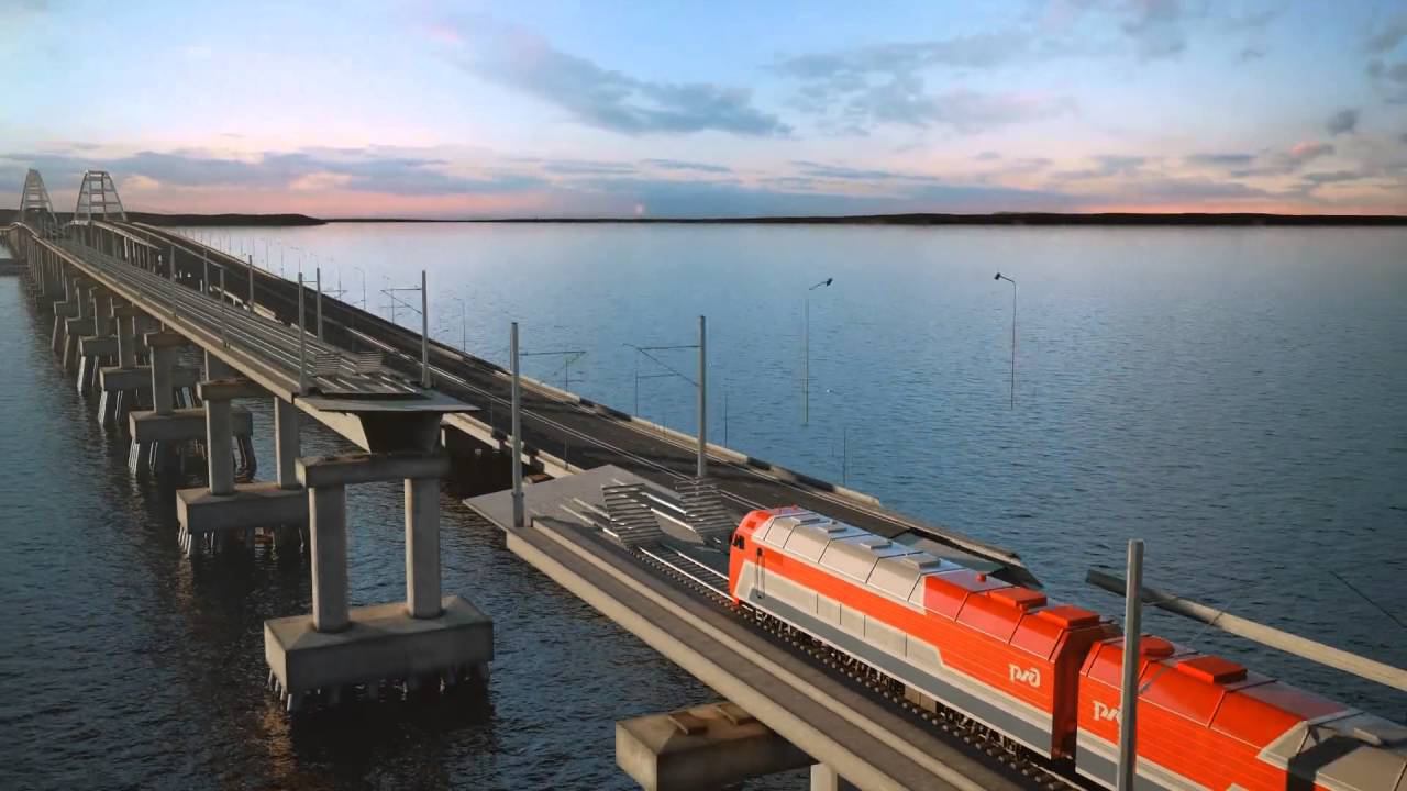 Керченский мост в Крым (ж/д транспорт)