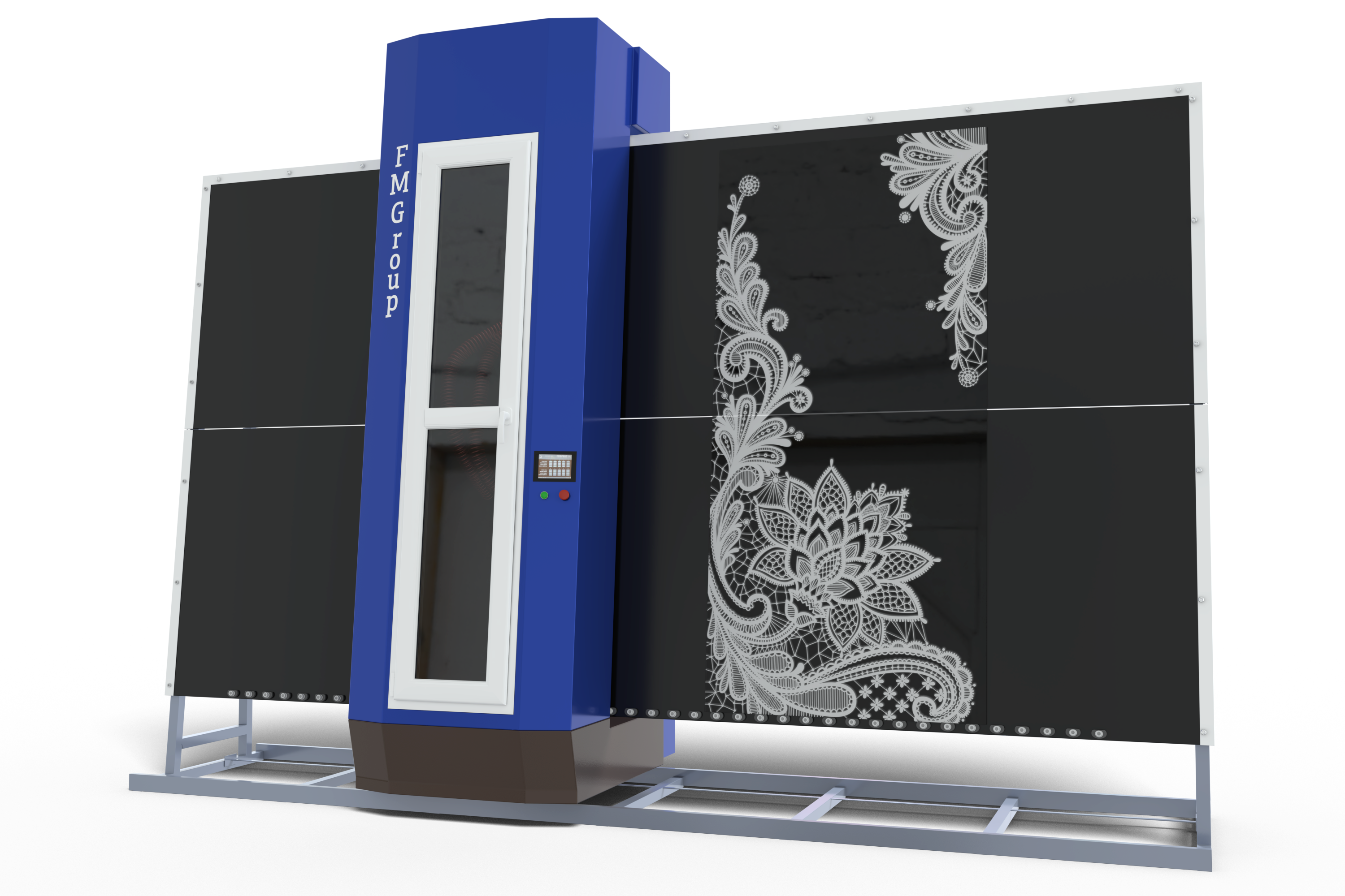 Пескоструйная установка для зеркал с подсветкой