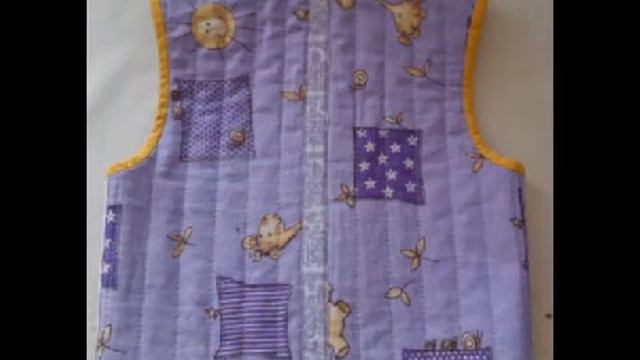 Шью из лоскутов. Ватная детская жилетка 4. Лоскуты из Магнатекса в дело!