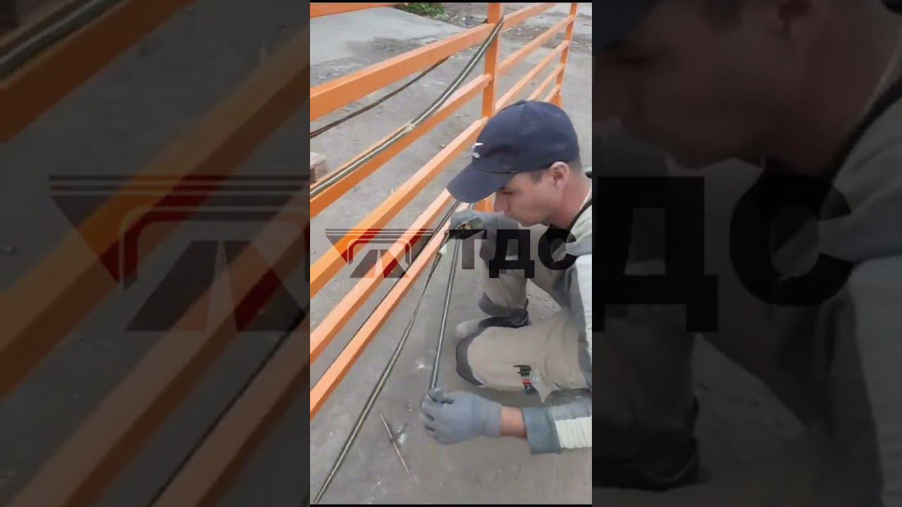 Монтаж композитного перильного ограждения ТДС на объекте