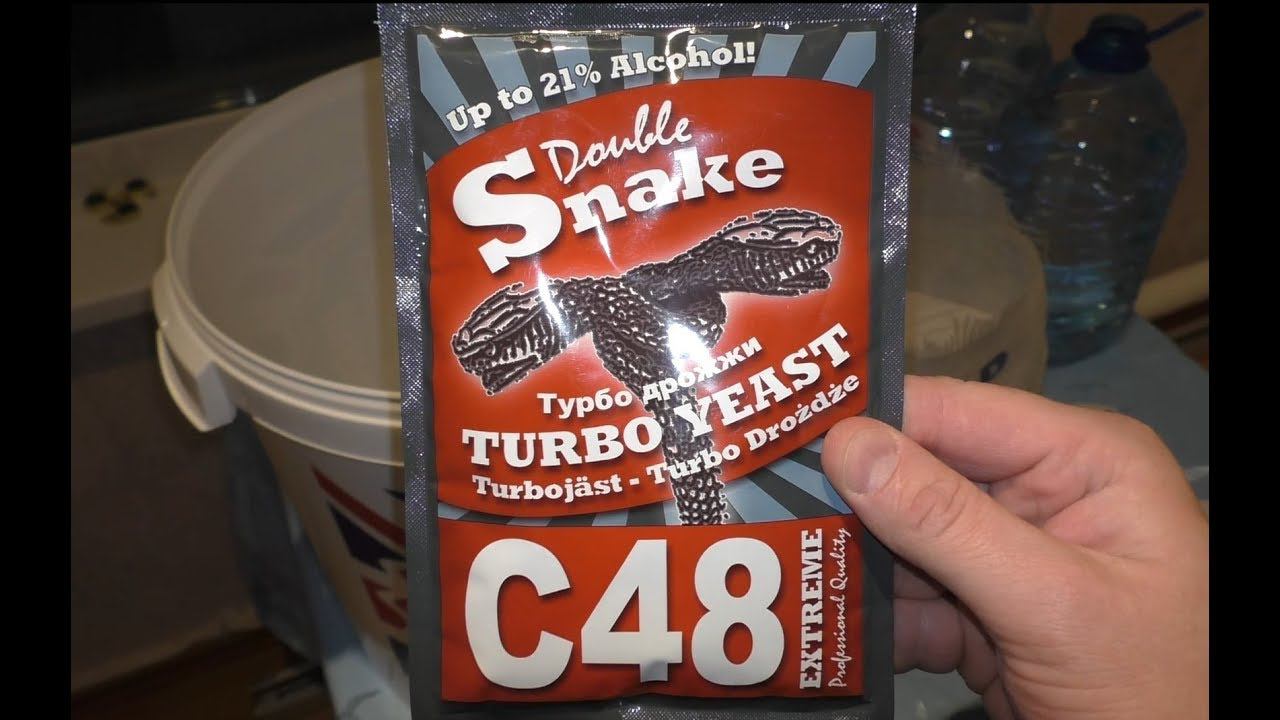 Тест спиртовых дрожжей DOUBLESNAKE C48 TURBO, 130г. на LUXSTAHL 5