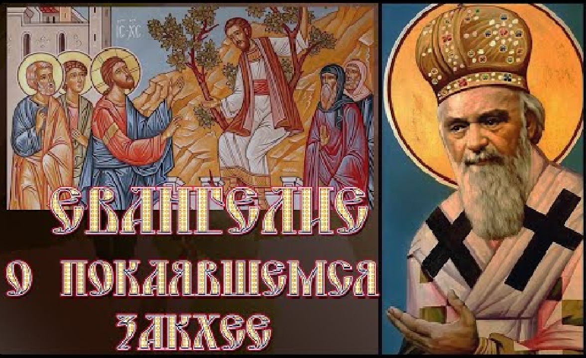 Евангелие о покаявшемся Закхее.  святитель Николай Сербский