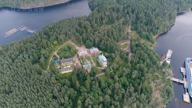 Валаам. Полет коптера над красивейшими местами Валаама. Карелия. 4k. (1)