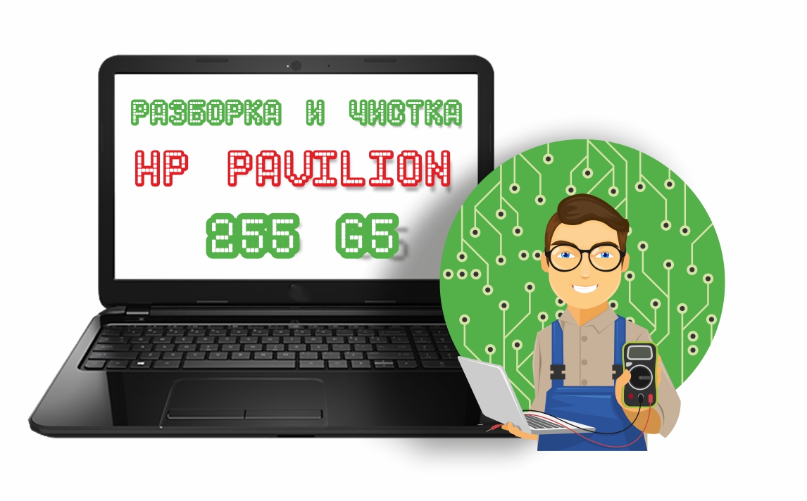 Разборка и чистка ноутбука HP Pavilion 255 G5